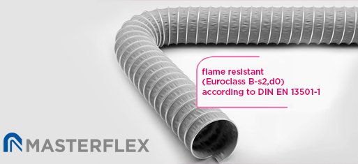 Master-Clip hose meets fire protection standard | Masterflex